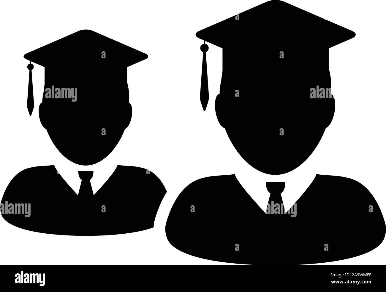 Academic icon vector male group of students person profile avatar with ...