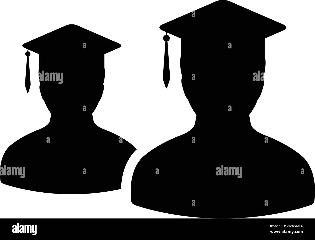 Academic icon vector male group of students person profile avatar with ...