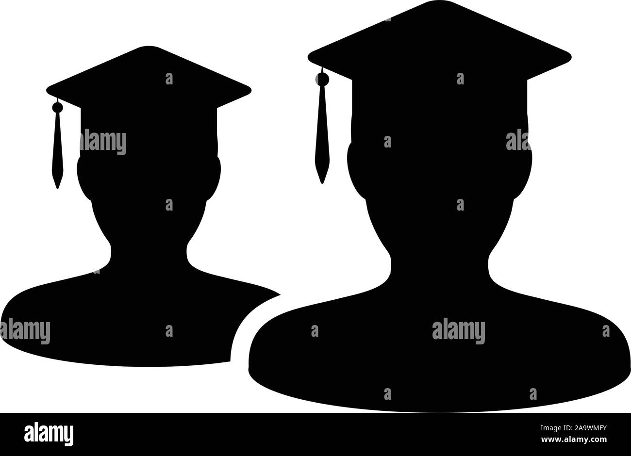 Diploma icon vector male group of students person profile avatar with ...
