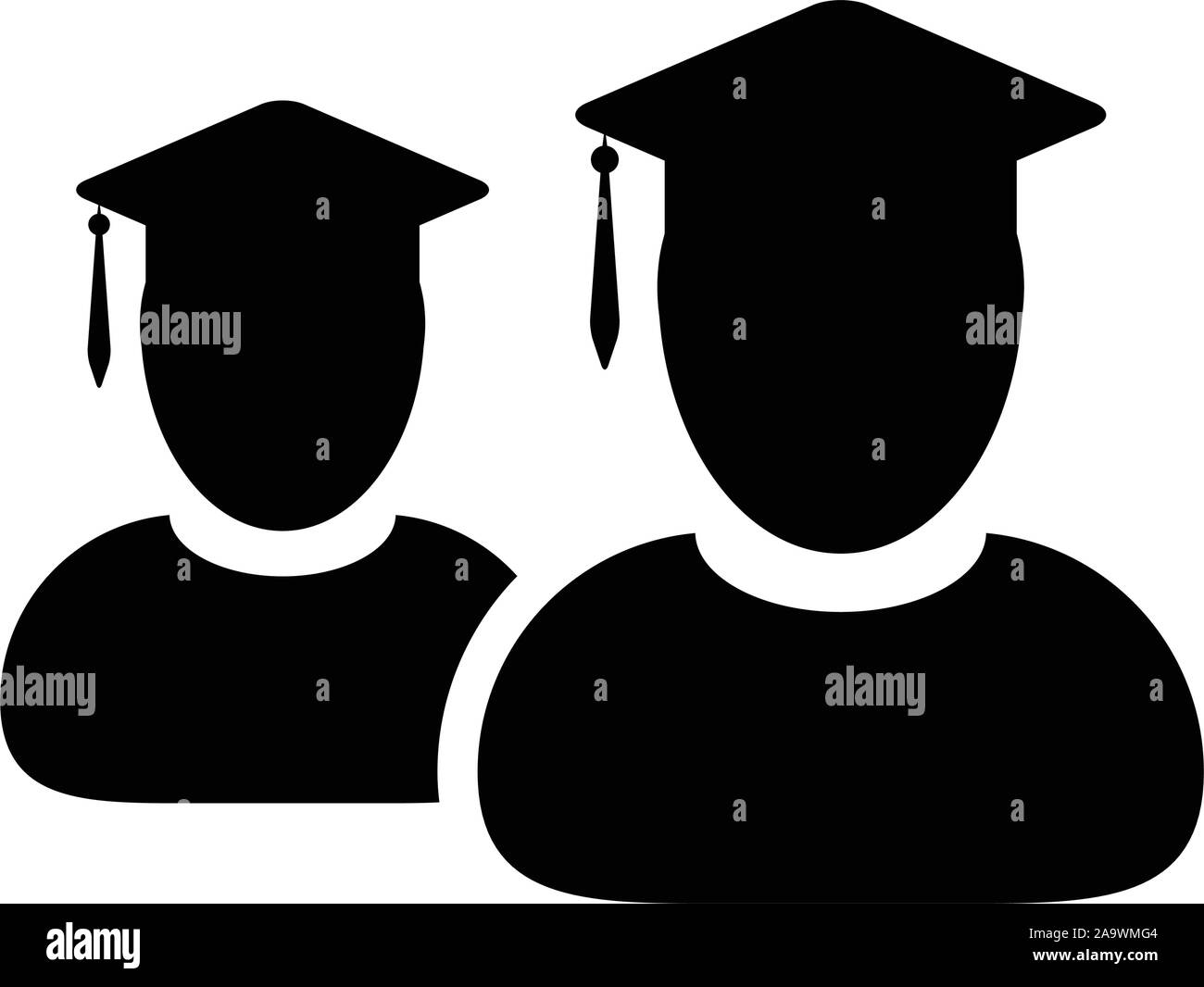 Degree icon vector male group of students person profile avatar with ...