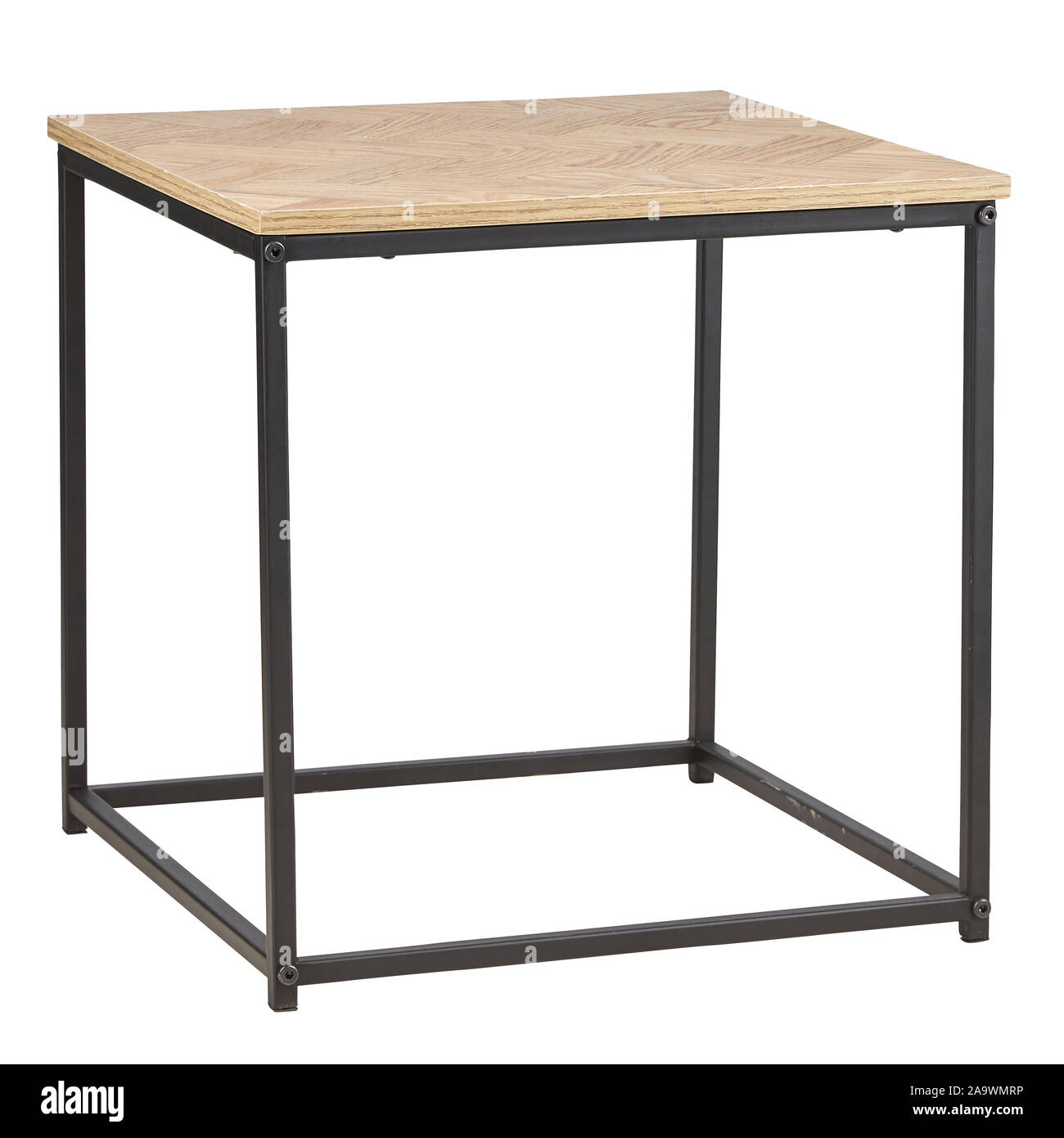 Square wooden table for interior design isolated on white background ...