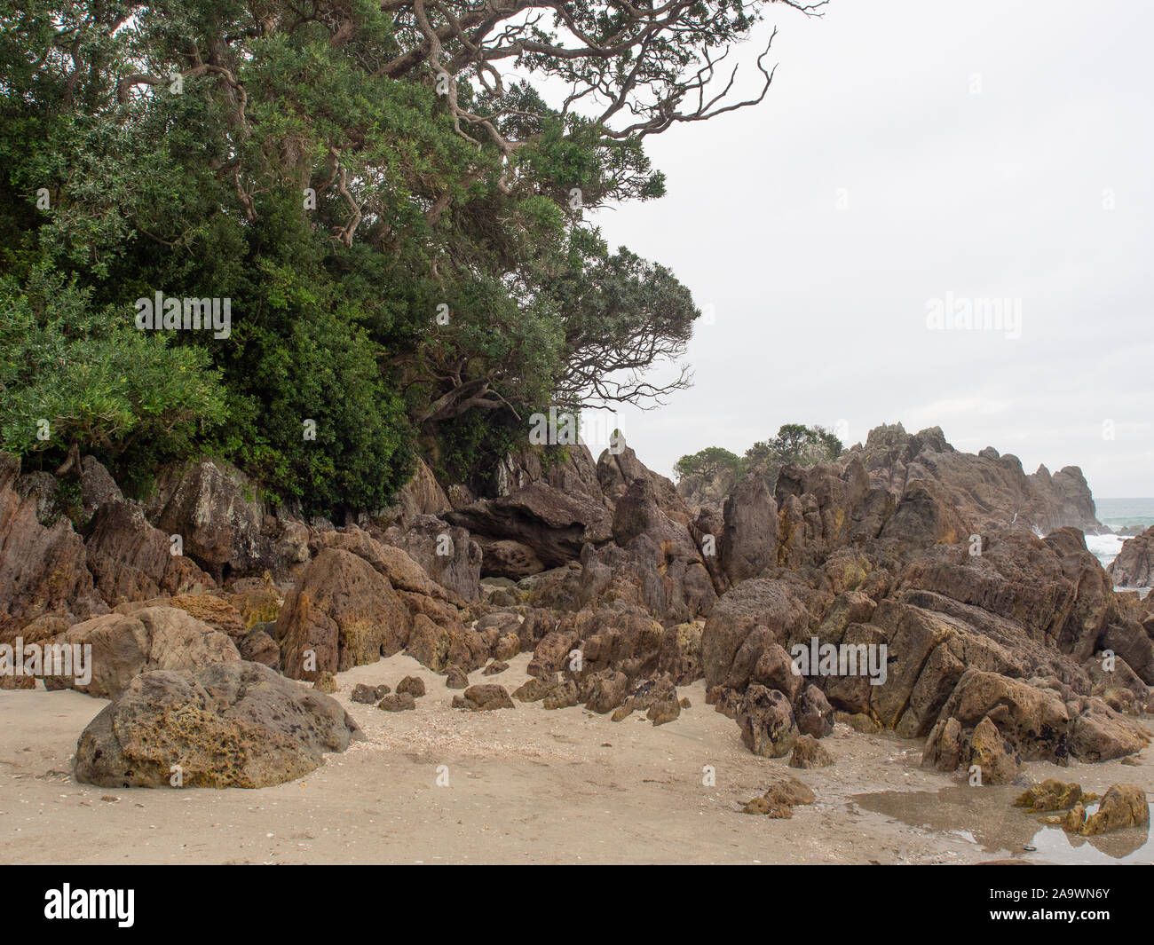 Green sand beach rocky hi-res stock photography and images - Alamy