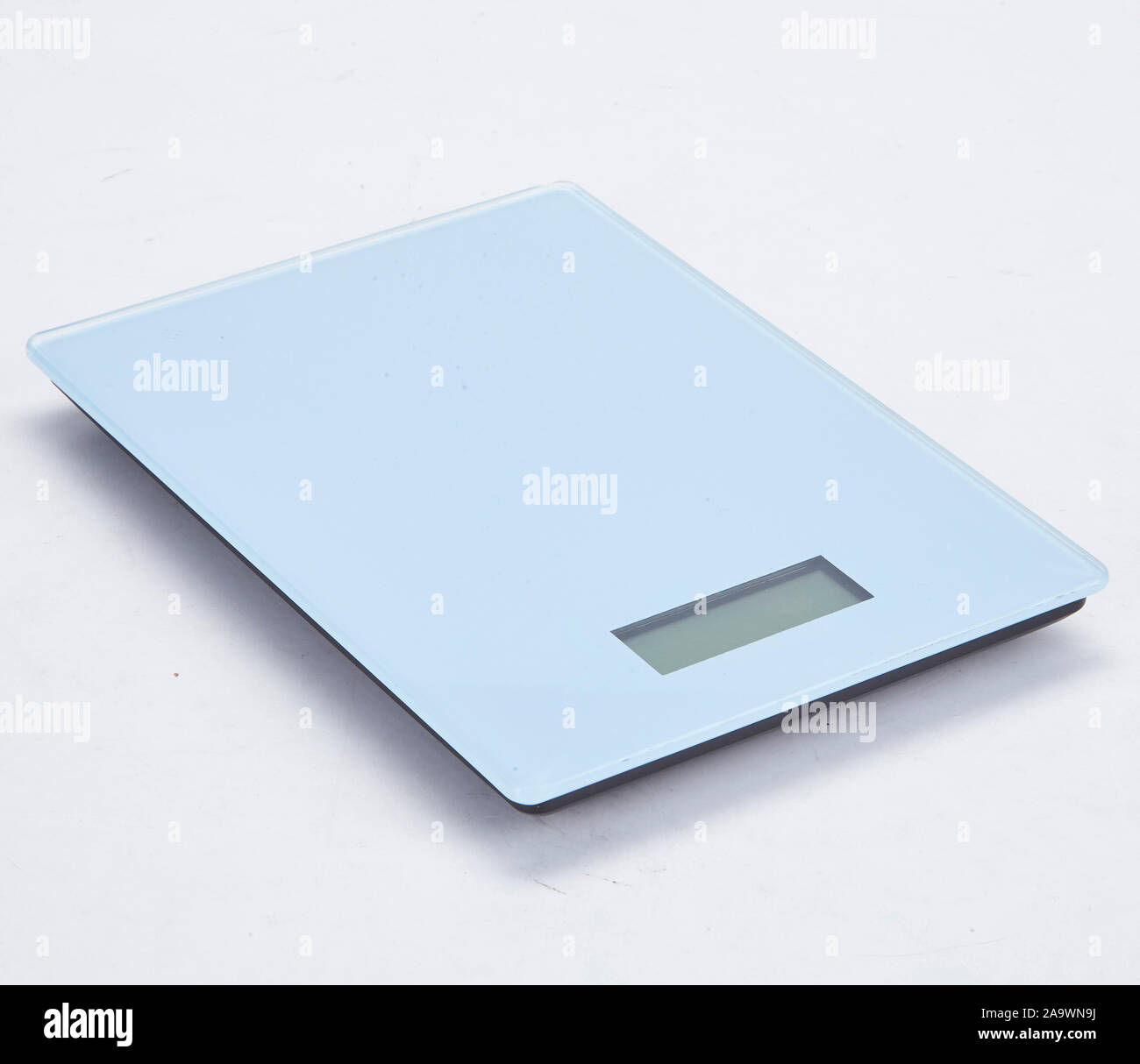 Digital Weight measurement machine isolated on light background with ...