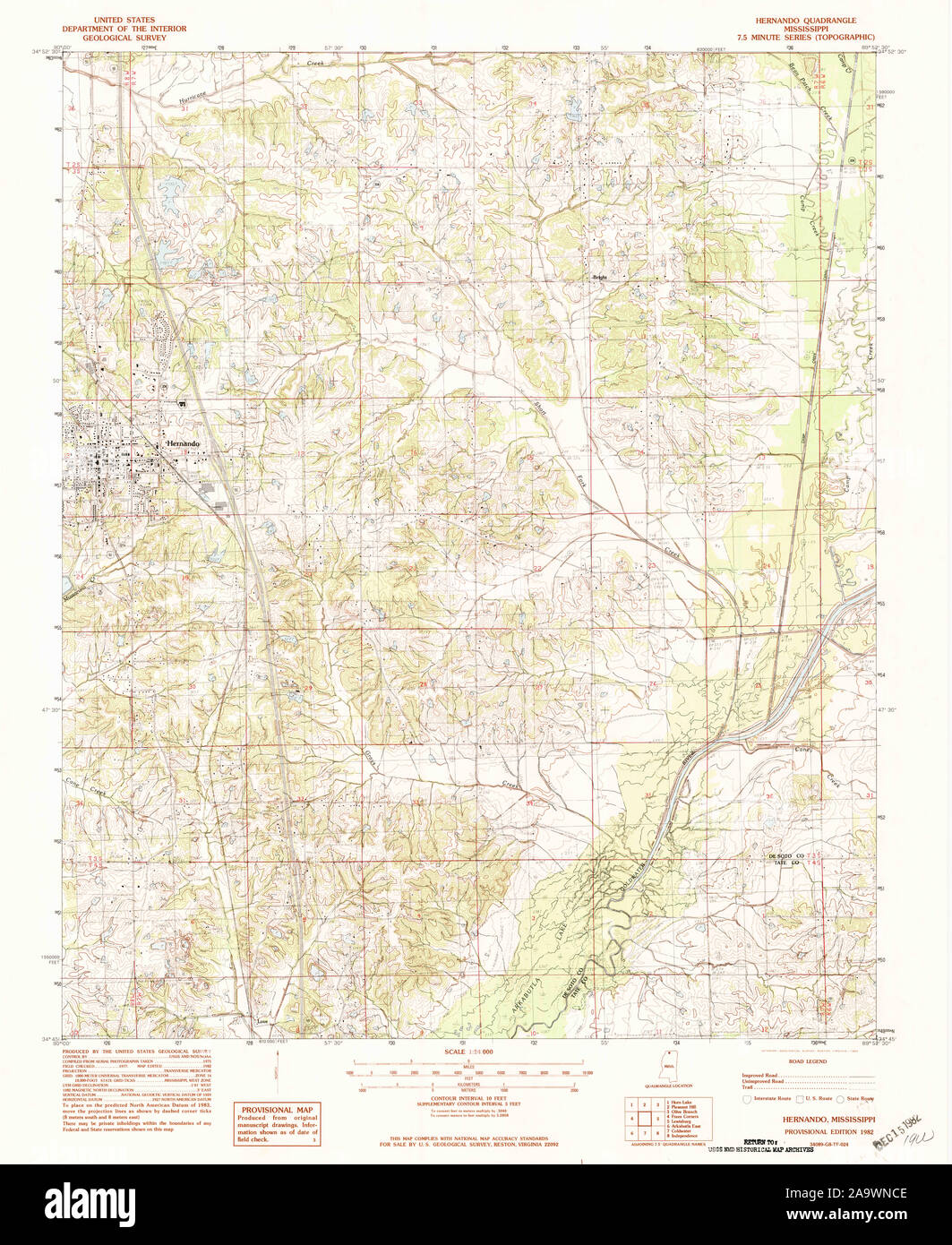 Map of hernando hi-res stock photography and images - Alamy