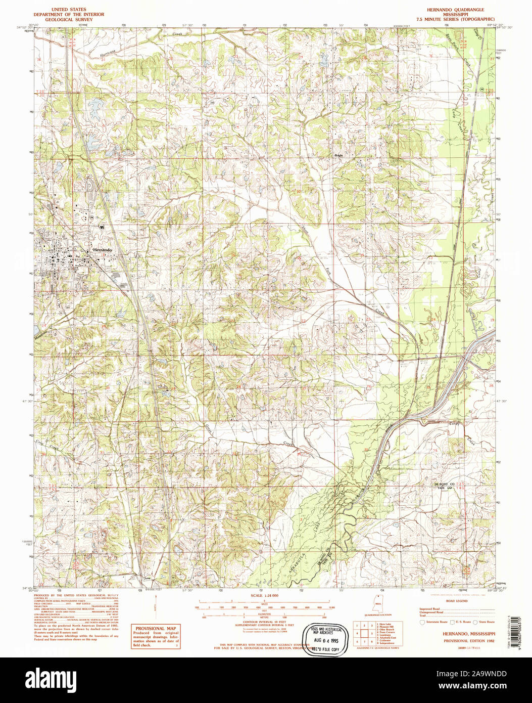 Map of hernando hi-res stock photography and images - Alamy