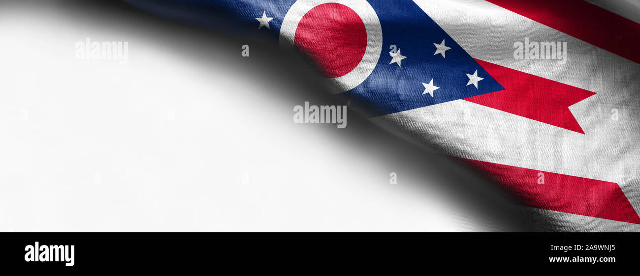 Fabric texture of the Ohio Flag background - Flags from the USA Stock ...