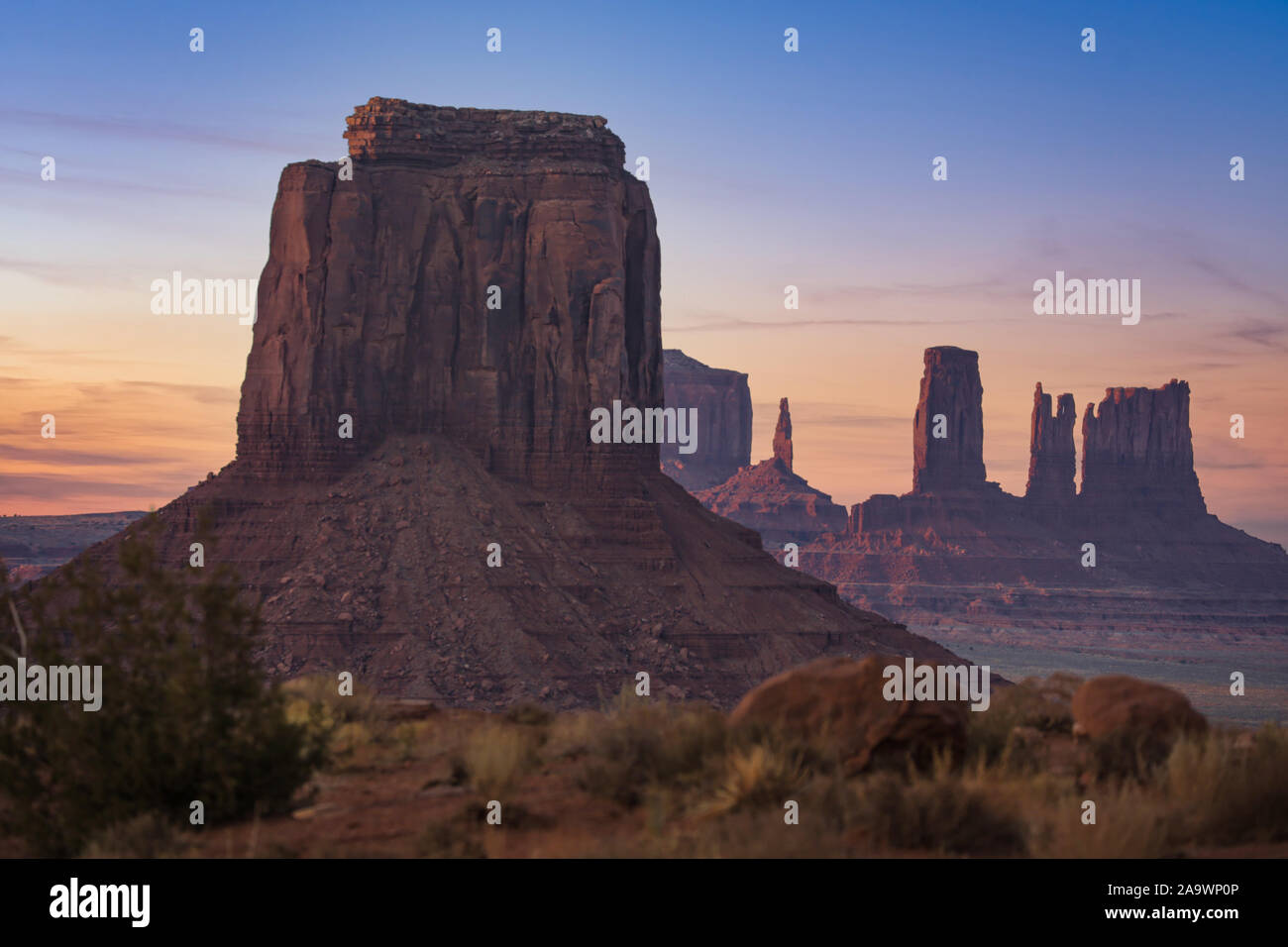 The famous Buttes of Monument Valley, Utah, USA Stock Photo - Alamy