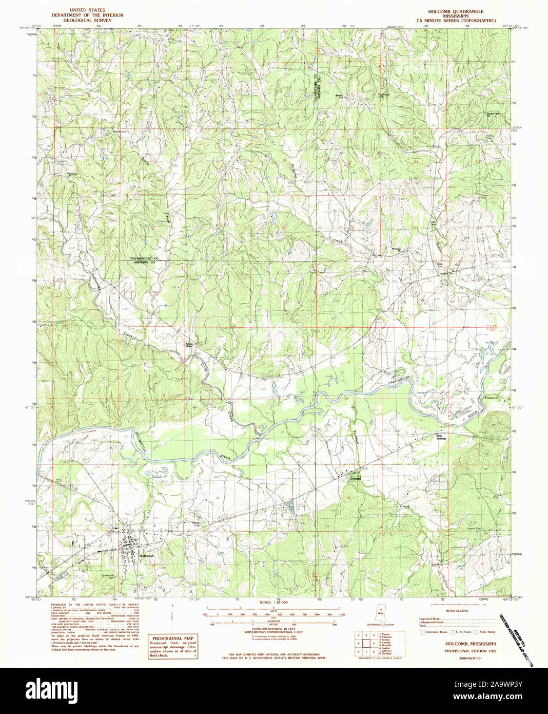 Map of holcomb mississippi hi-res stock photography and images - Alamy