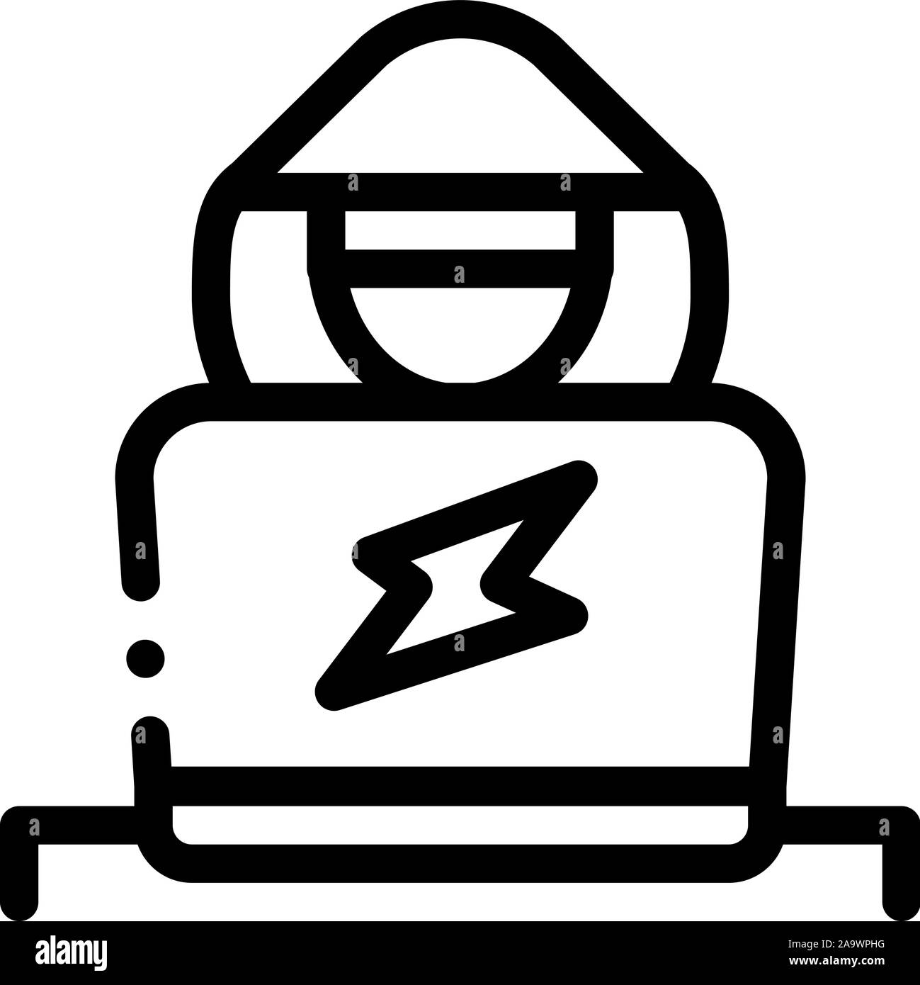 Hacker Icon Vector Outline Illustration Stock Vector Image & Art - Alamy
