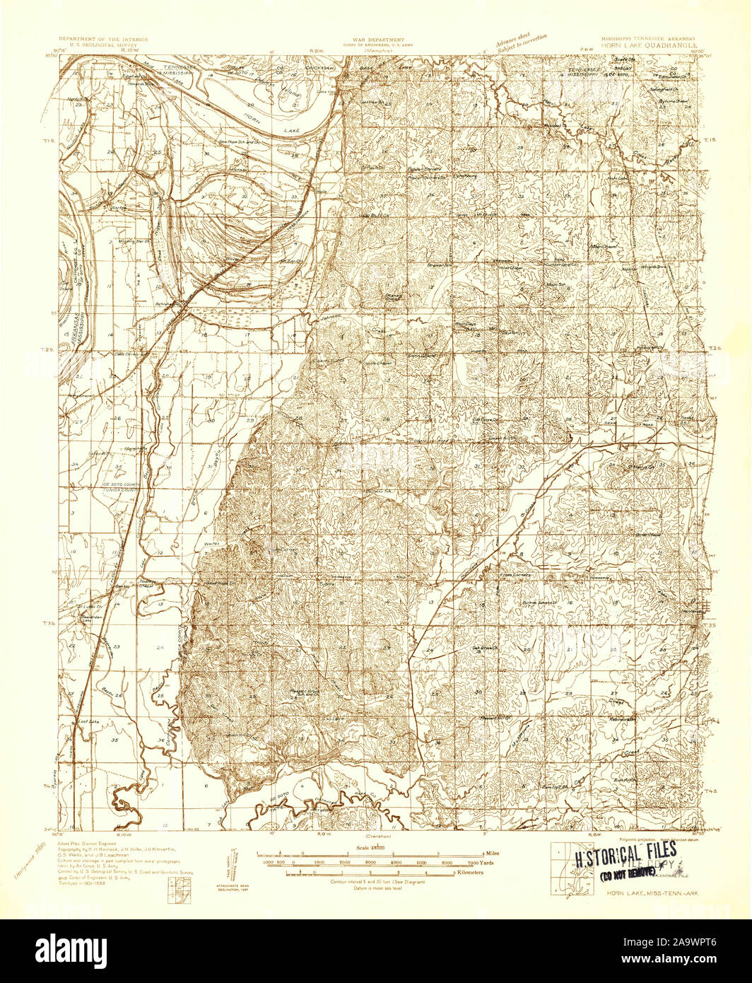 Map of horn lake hi-res stock photography and images - Alamy