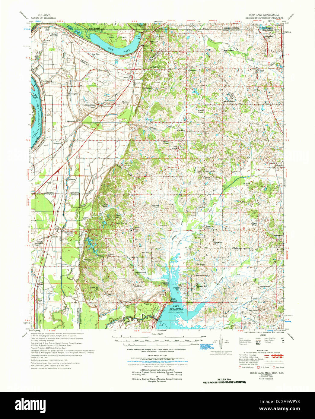 Horn lake map hi-res stock photography and images - Alamy
