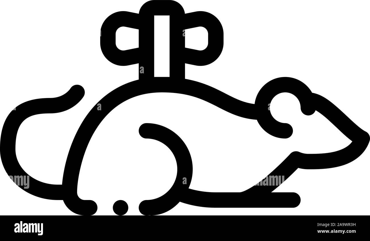 Clockwork Mouse Icon Vector Outline Illustration Stock Vector Image ...