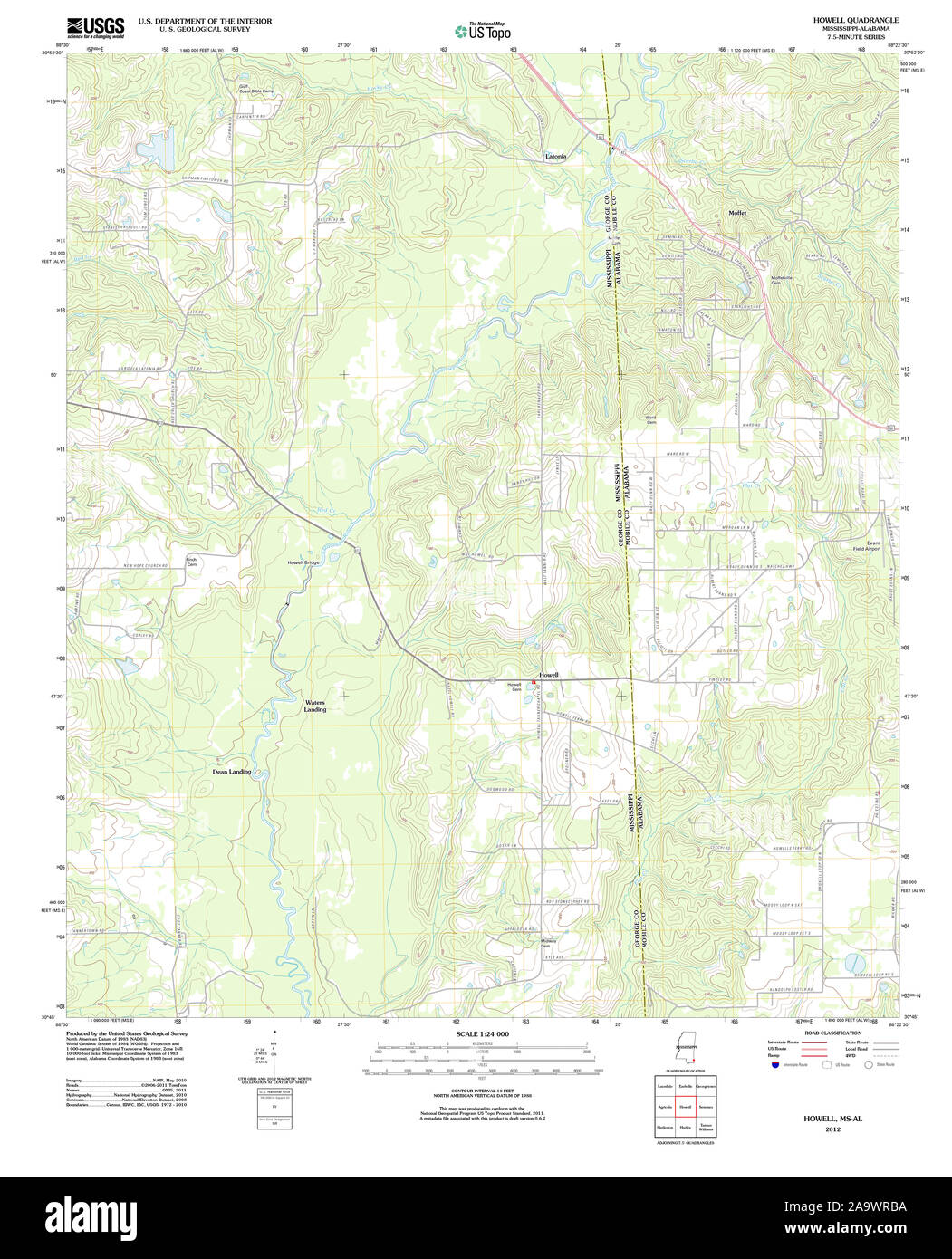 Map of howell hi-res stock photography and images - Alamy