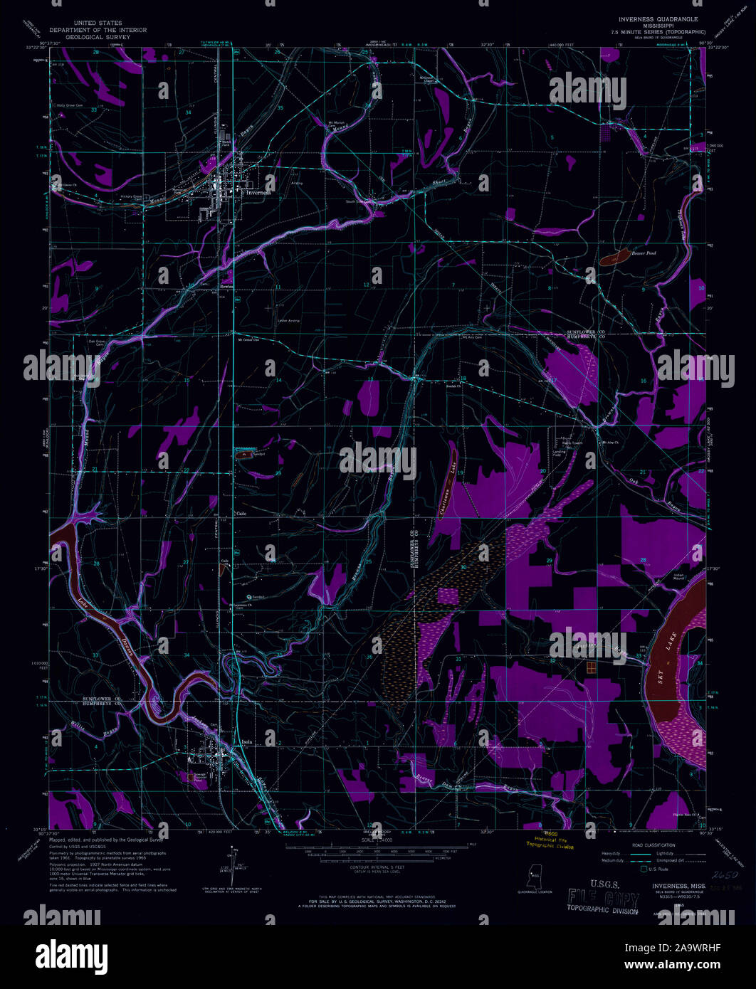 Map of inverness mississippi hi-res stock photography and images - Alamy