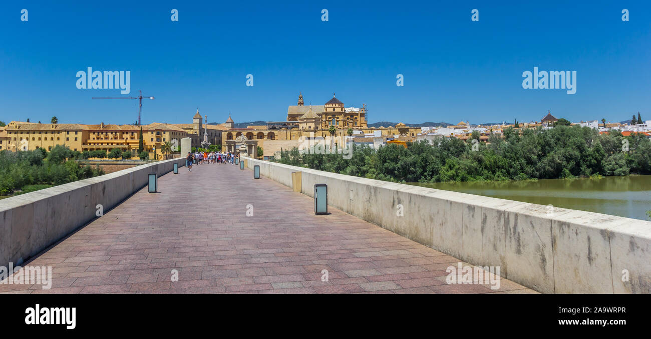 Panorama of the roman bridge in Cordoba, Spain Stock Photo - Alamy
