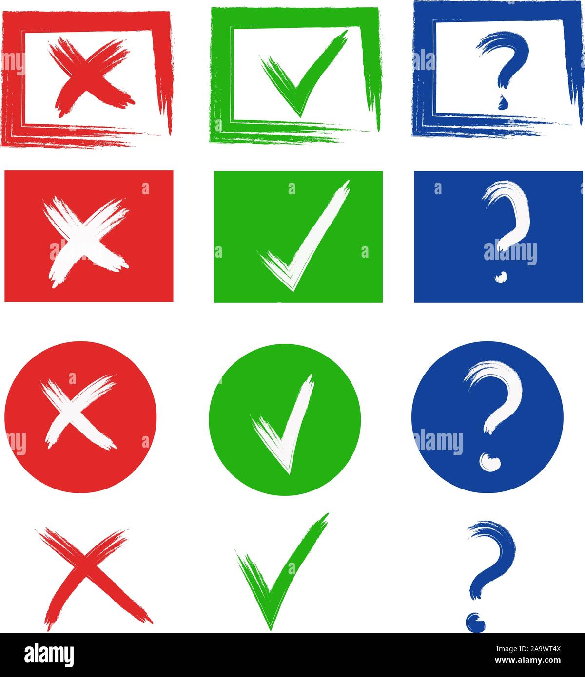 Hand drawn checklist marks icon. Vector illustrator EPS 10 Stock Vector ...