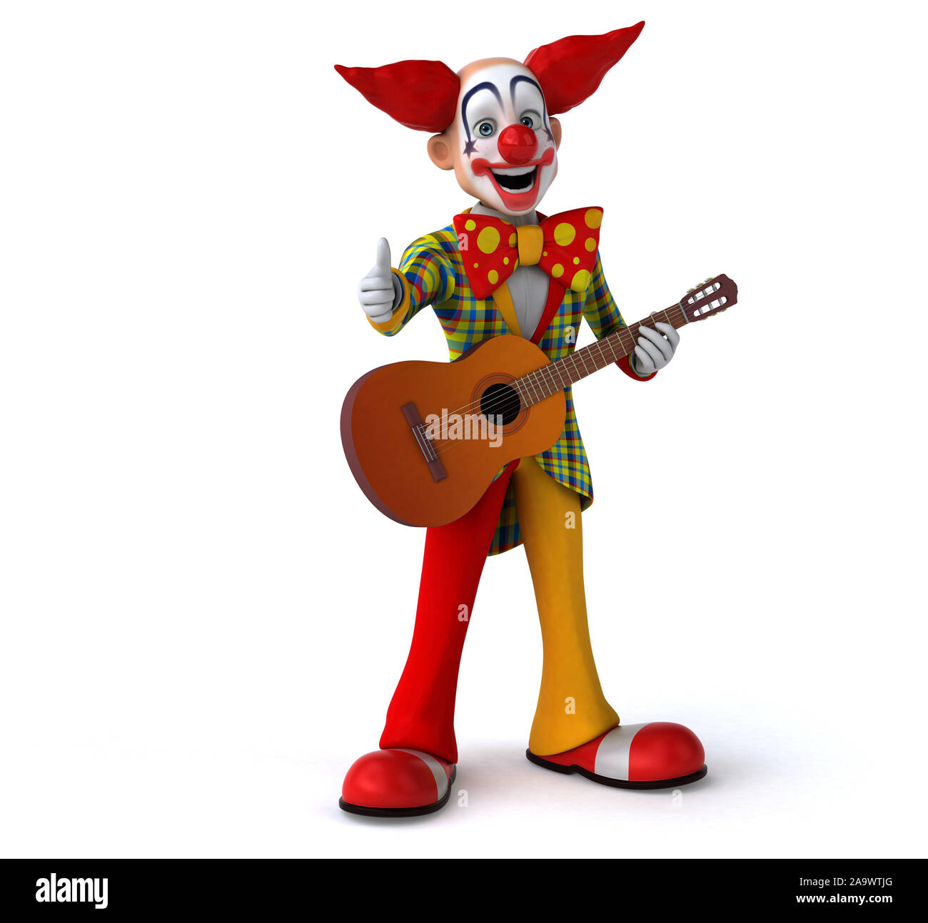 Fun clown - 3D Illustration Stock Photo - Alamy