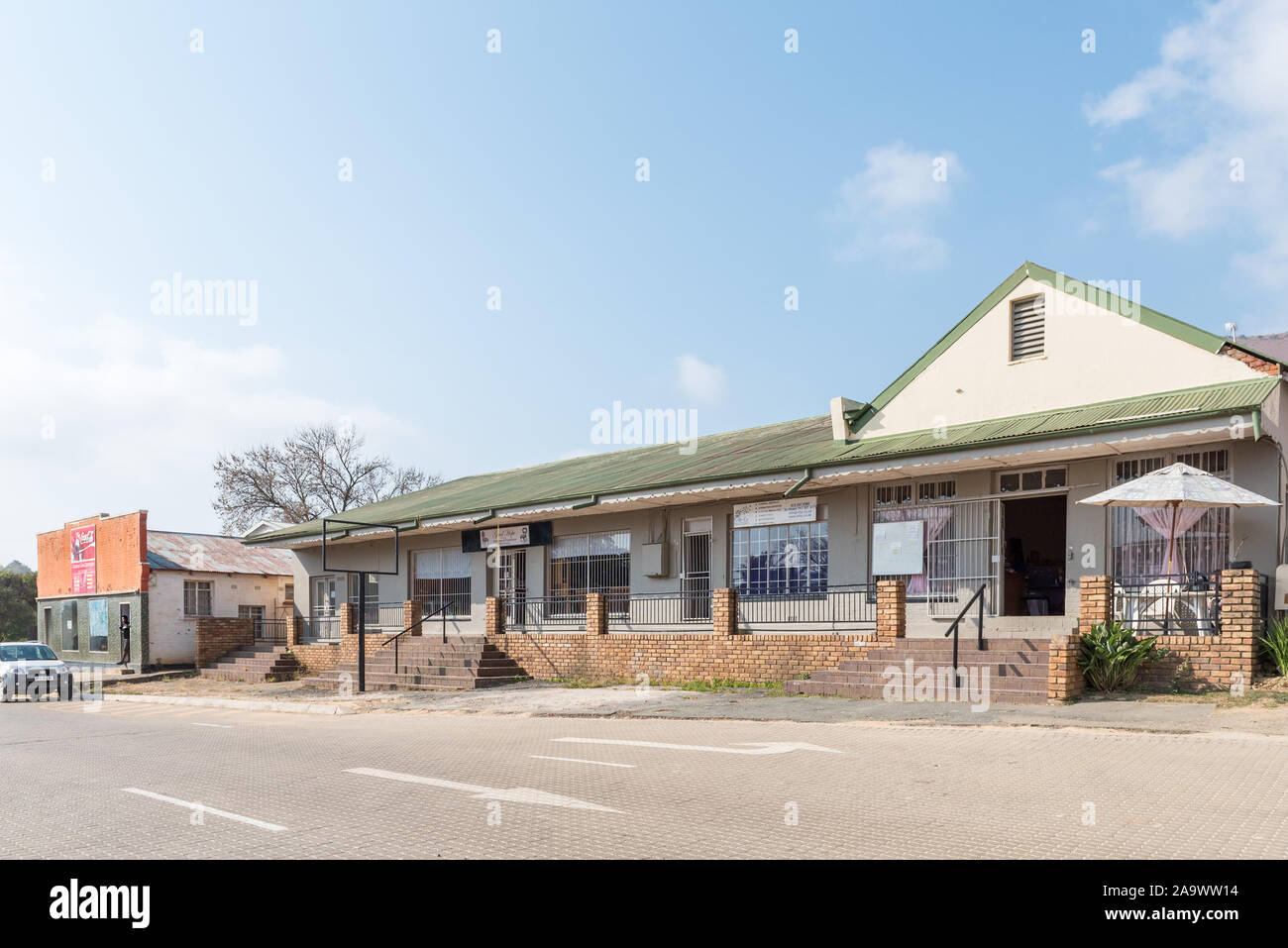 WATERVAL BOVEN, SOUTH AFRICA - MAY 22, 2019: A street scene, with ...