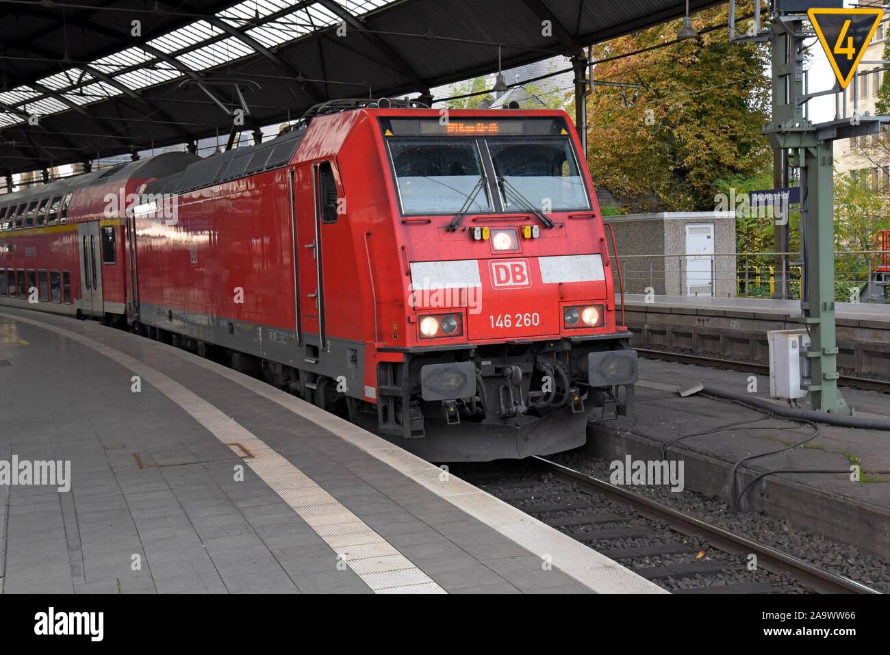 A Deutsche Bahn electric locomotibve on a Regio regional Express ...