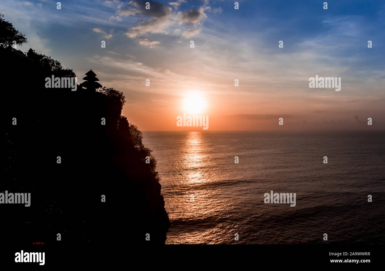 At ulu watu temple at sunset hi-res stock photography and images - Alamy
