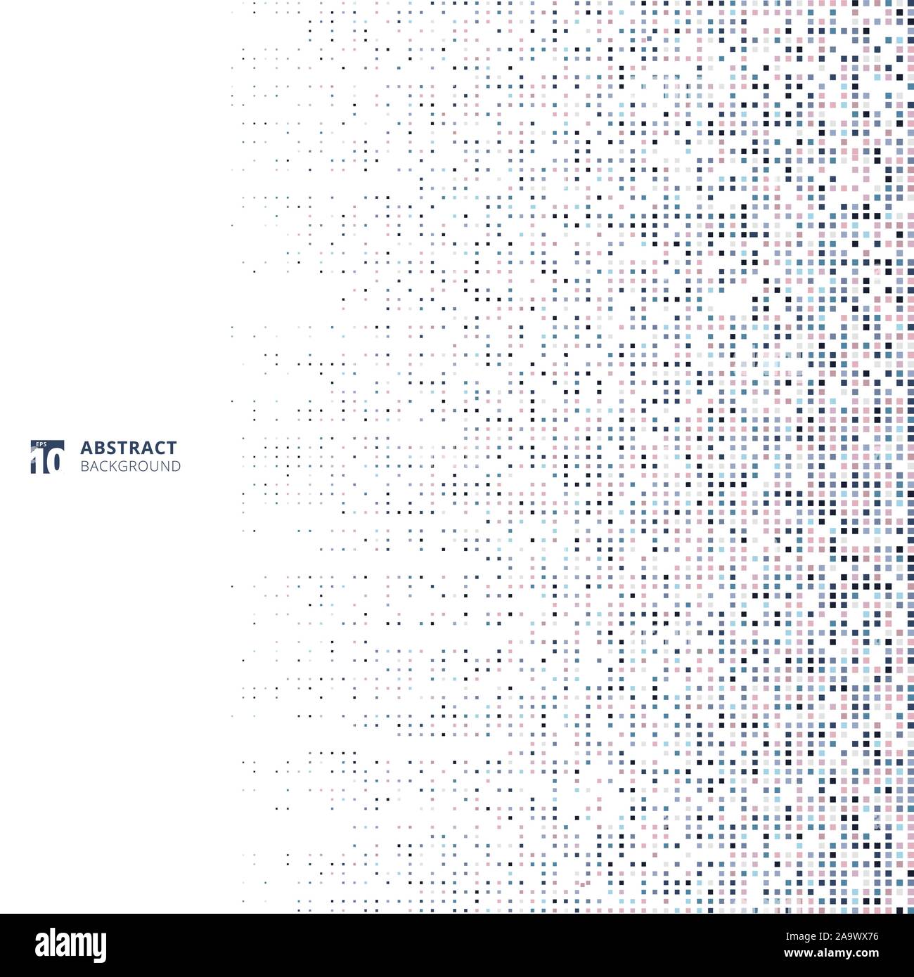 Abstract technology concept big data futuristic fading square pixel ...