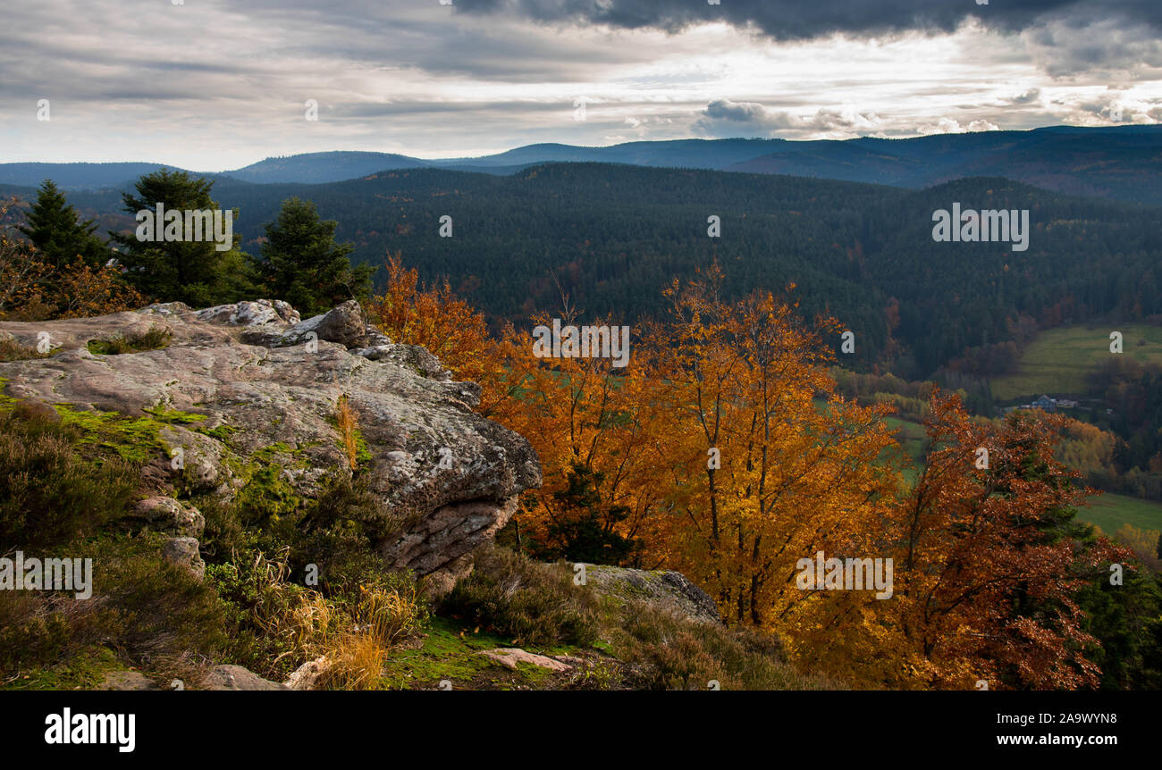 rocher des corbeaux at dabo in the vosges mountains in france Stock ...
