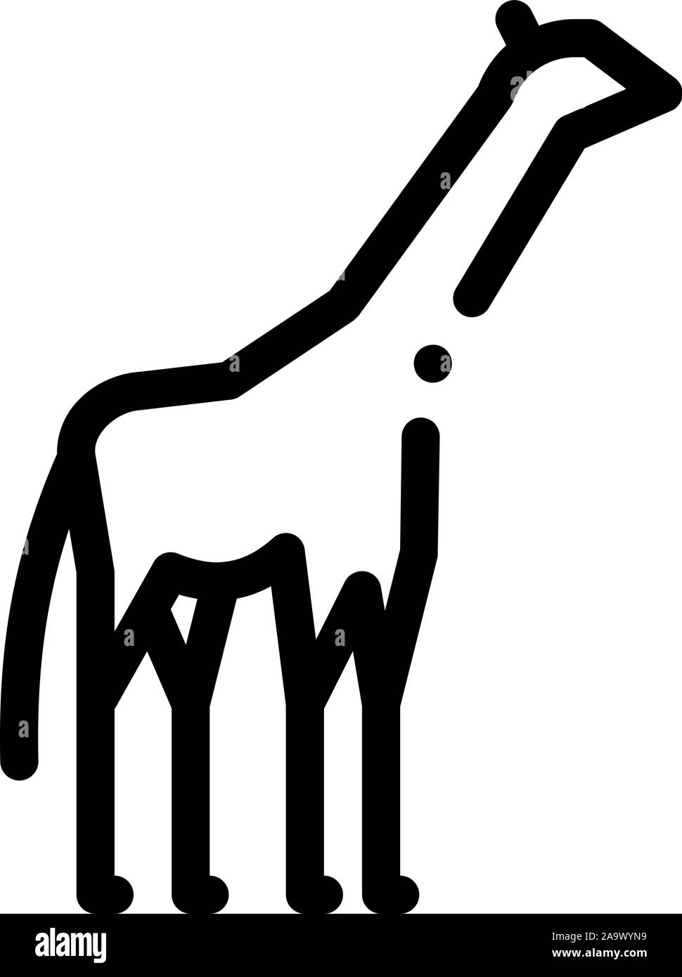 Giraffe Icon Vector Outline Illustration Stock Vector Image & Art - Alamy