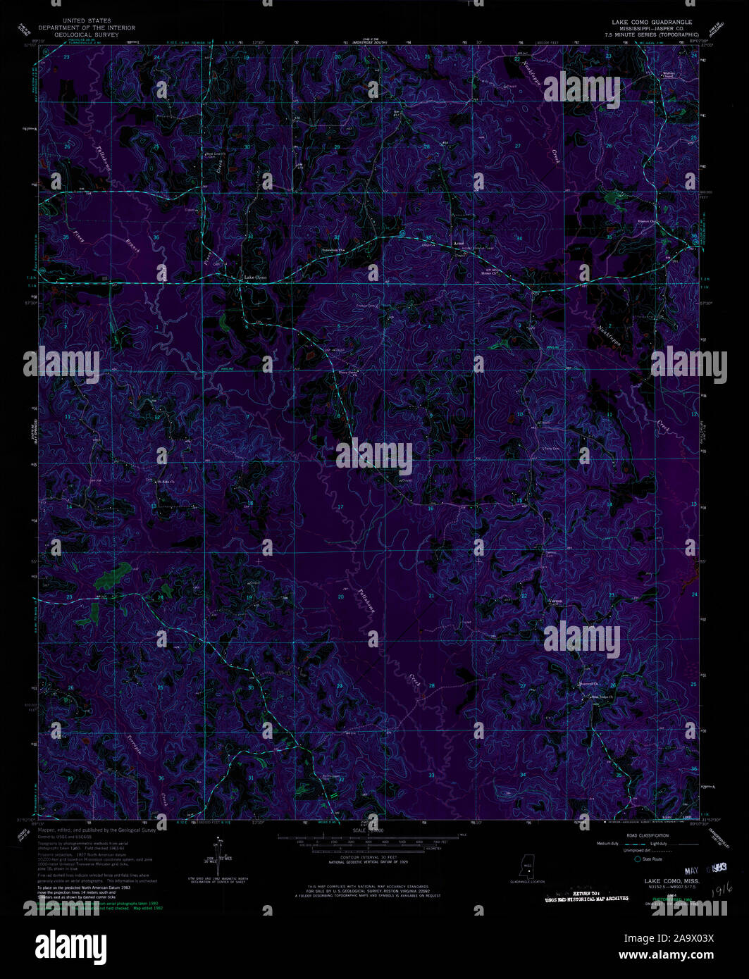 Como mississippi map hi-res stock photography and images - Alamy