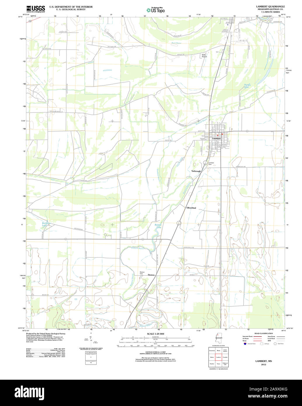 Map of lambert mississippi hi-res stock photography and images - Alamy