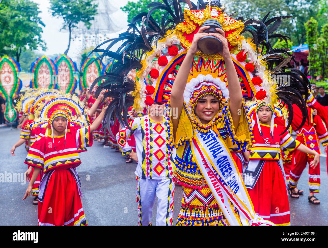 Participants in the Sinulog festival in Cebu city Philippines Stock ...