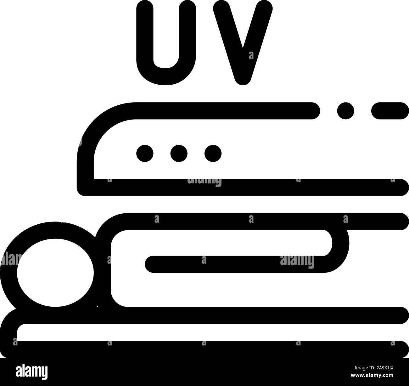 Tanning in Solarium Icon Vector Outline Illustration Stock Vector Image ...