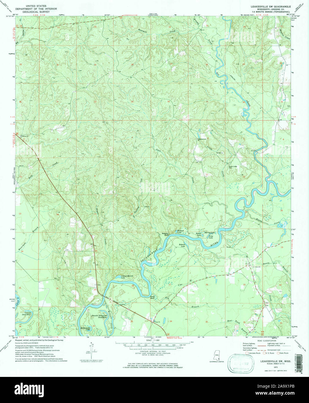 Map of leakesville hi-res stock photography and images - Alamy