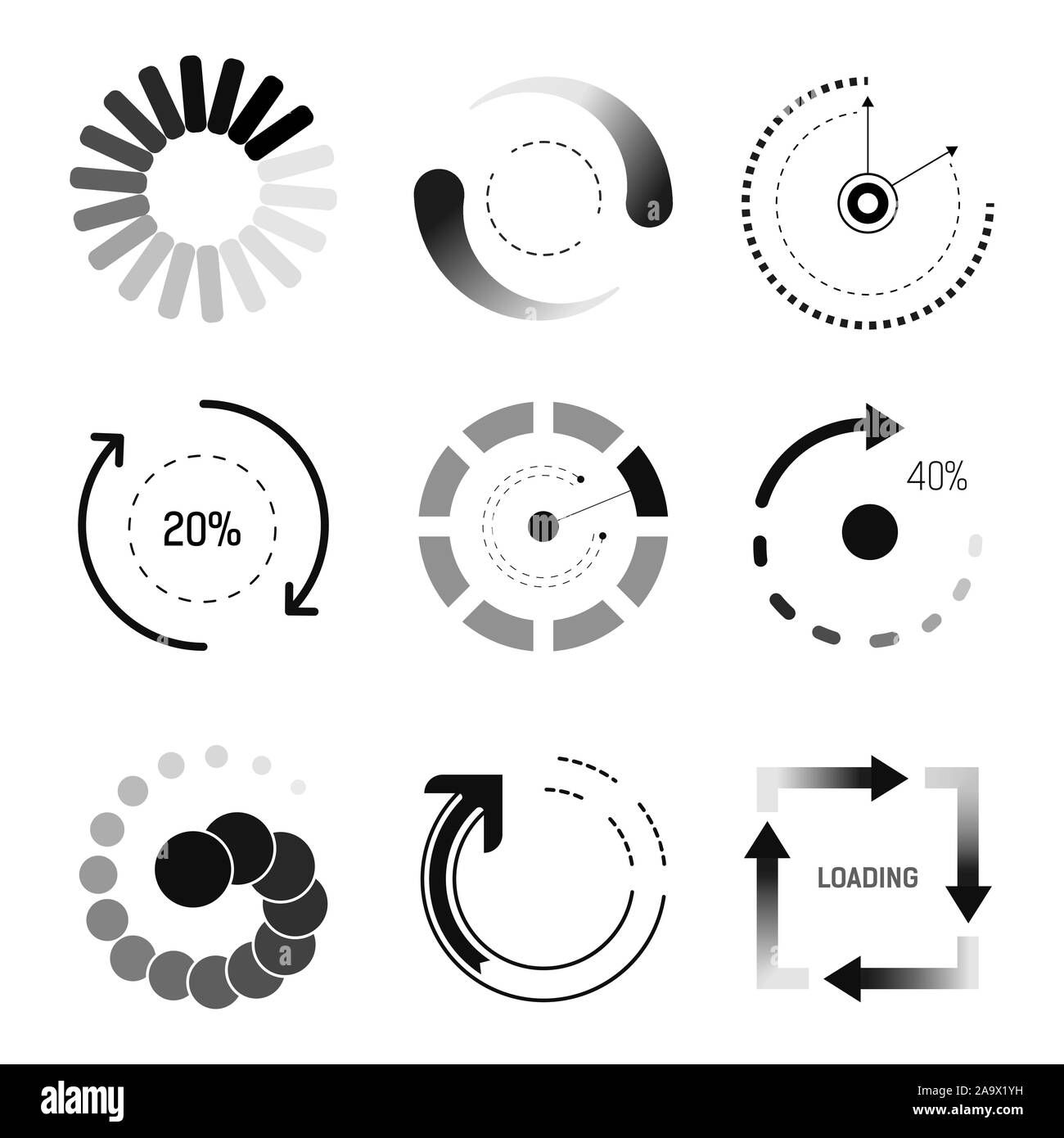 Loading indicators hi-res stock photography and images - Alamy