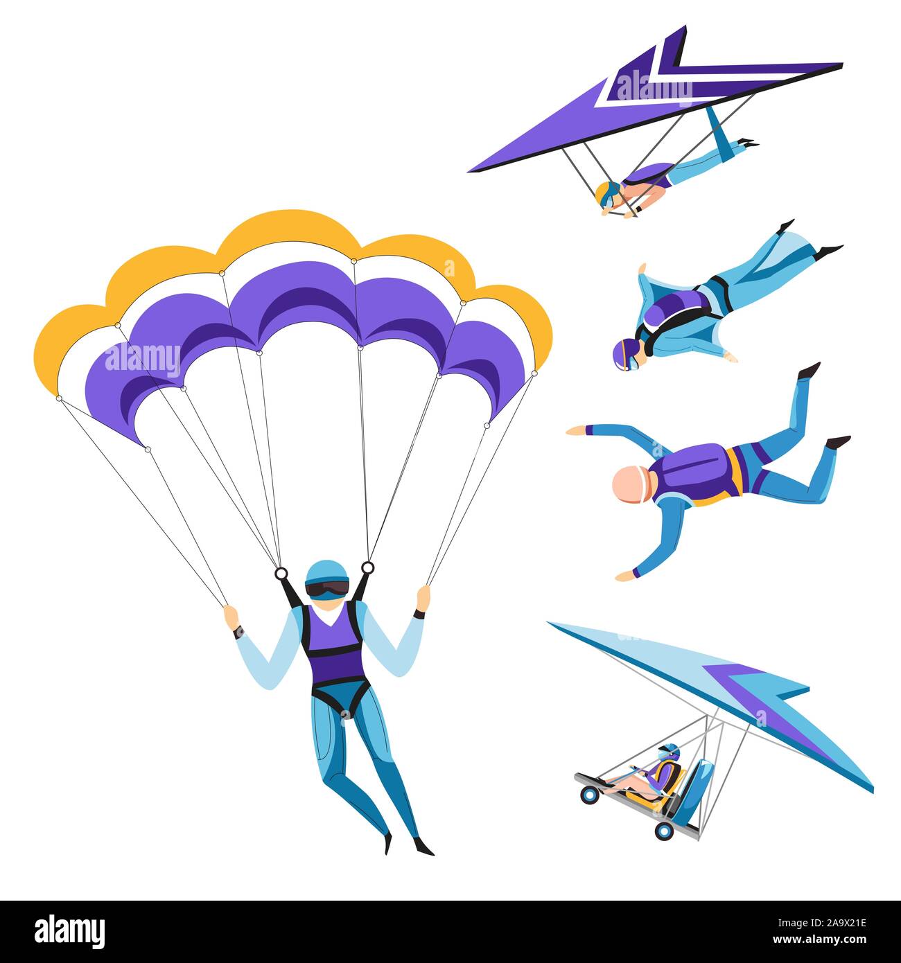 Paraglider Stock Vector Images - Alamy