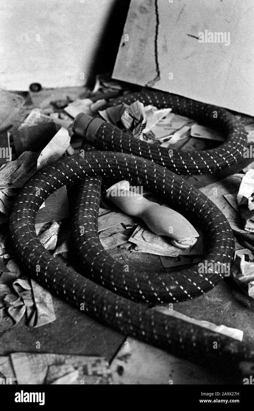 Broken dolls body parts discarded dolls hospital in abandoned slum ...