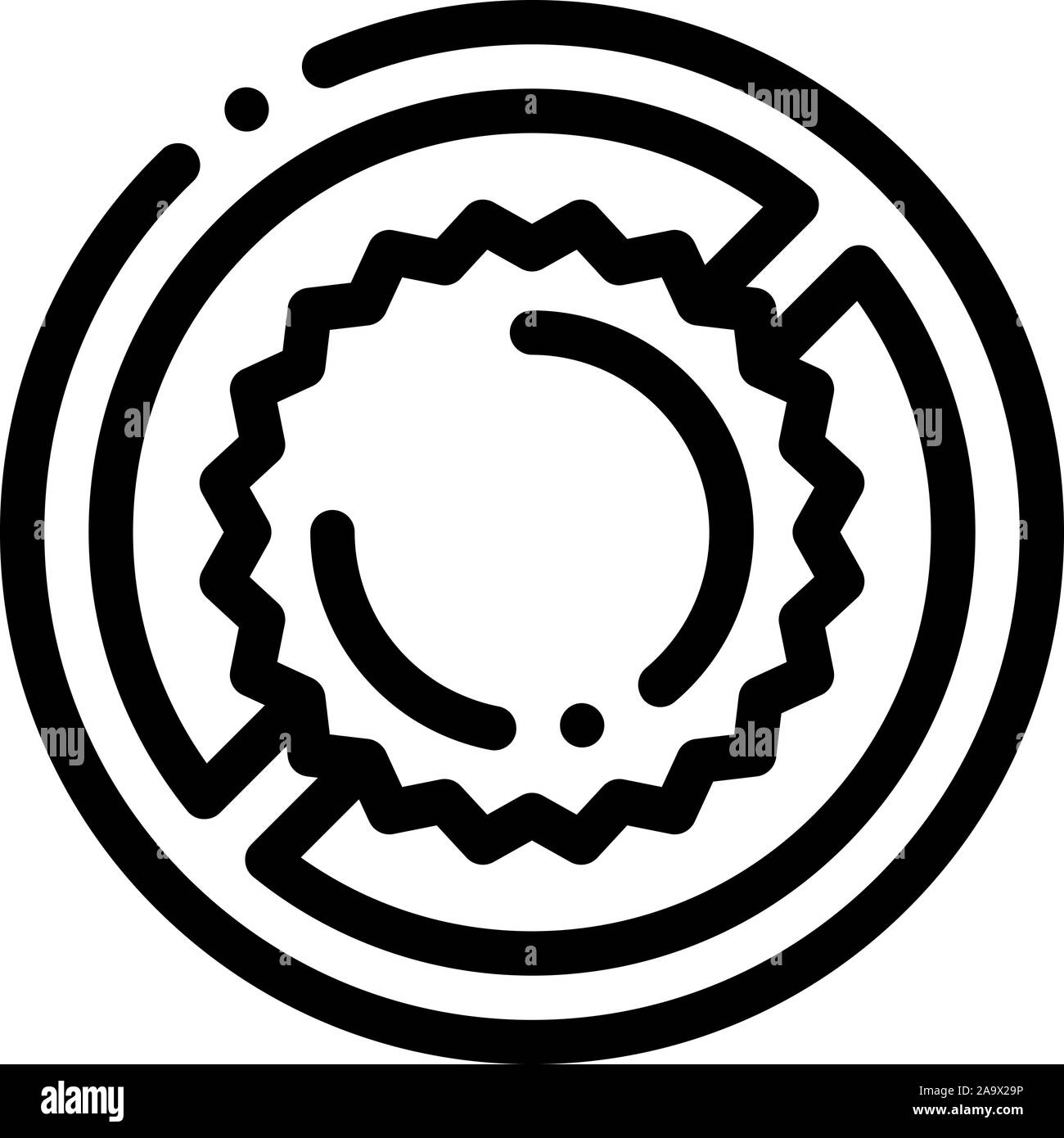 Sign Against Sun Icon Vector Outline Illustration Stock Vector Image ...