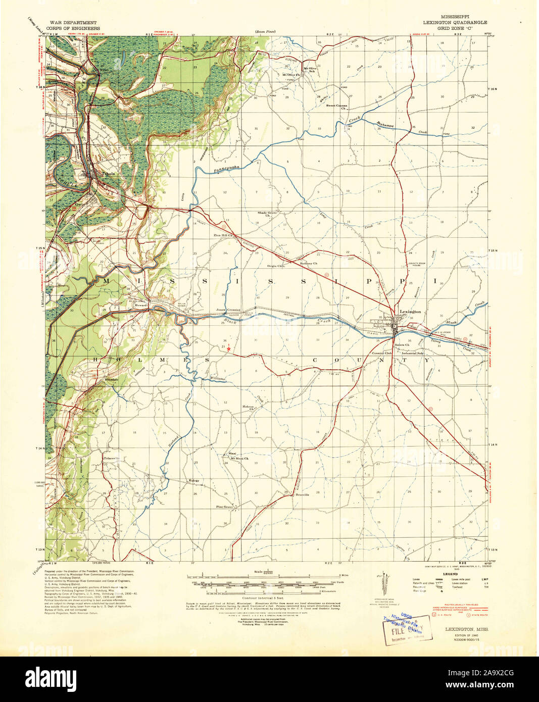Map of lexington mississippi hi-res stock photography and images - Alamy