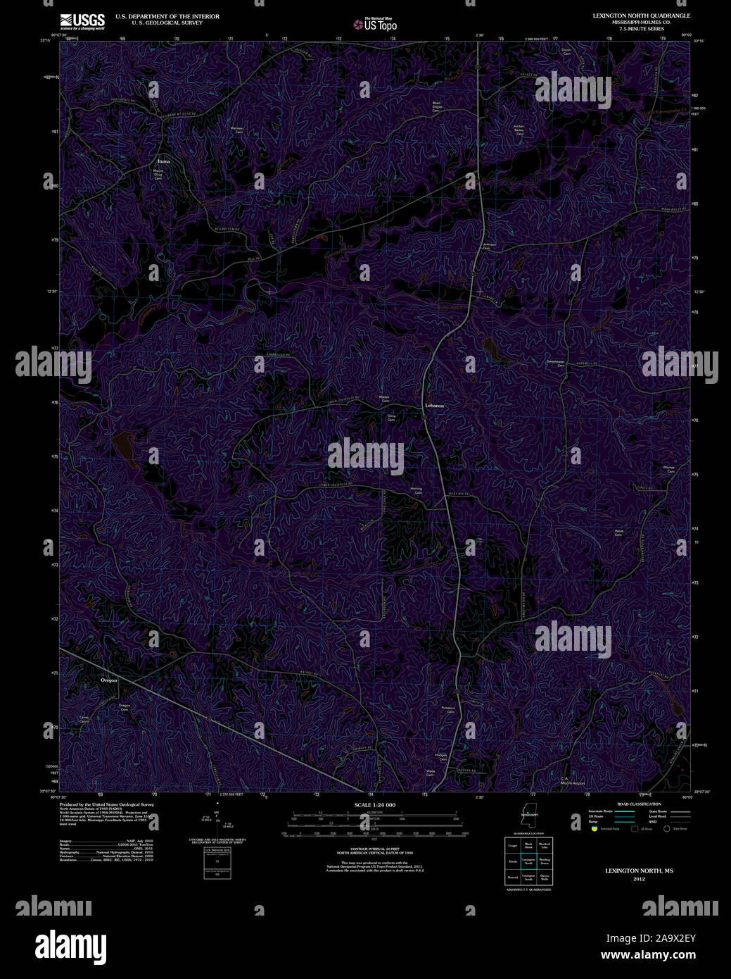 Lexington mississippi map hi-res stock photography and images - Alamy