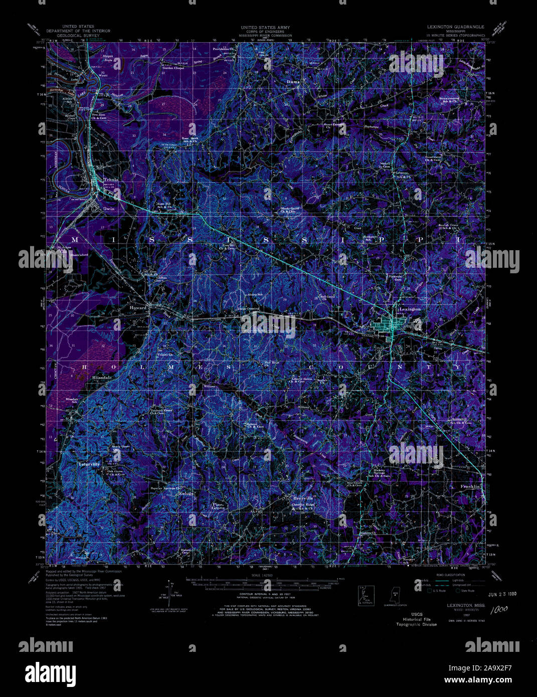 Lexington mississippi map hi-res stock photography and images - Alamy