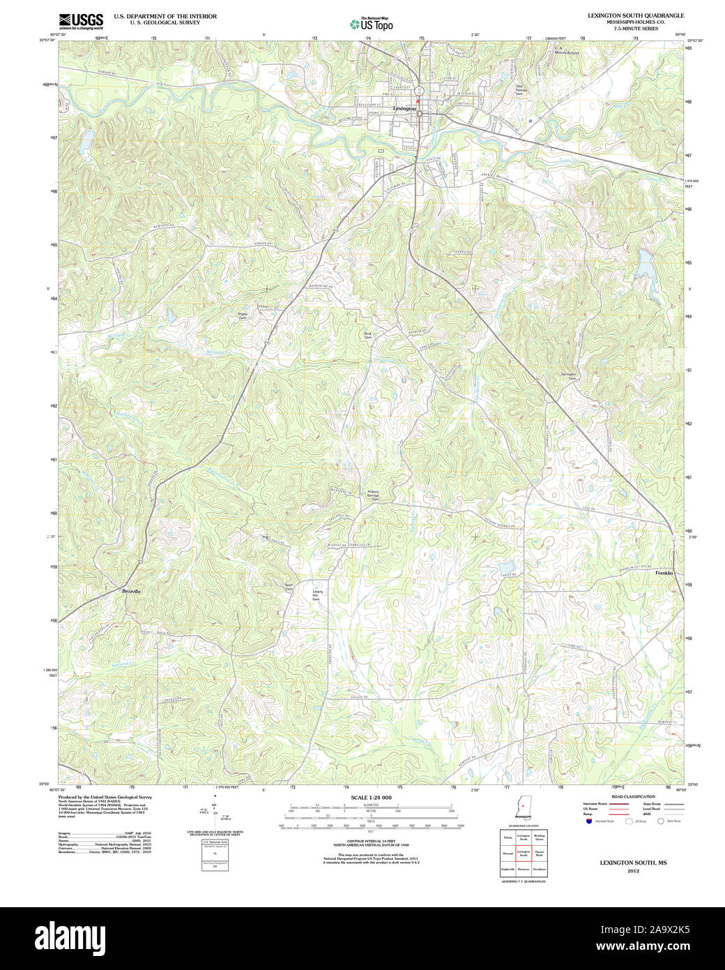 Map of lexington mississippi hi-res stock photography and images - Alamy