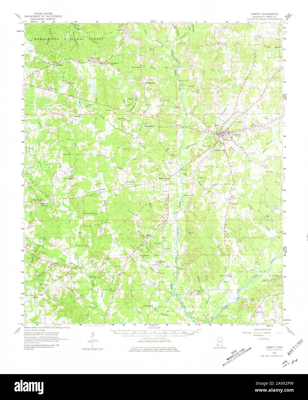 Liberty mississippi map hi-res stock photography and images - Alamy