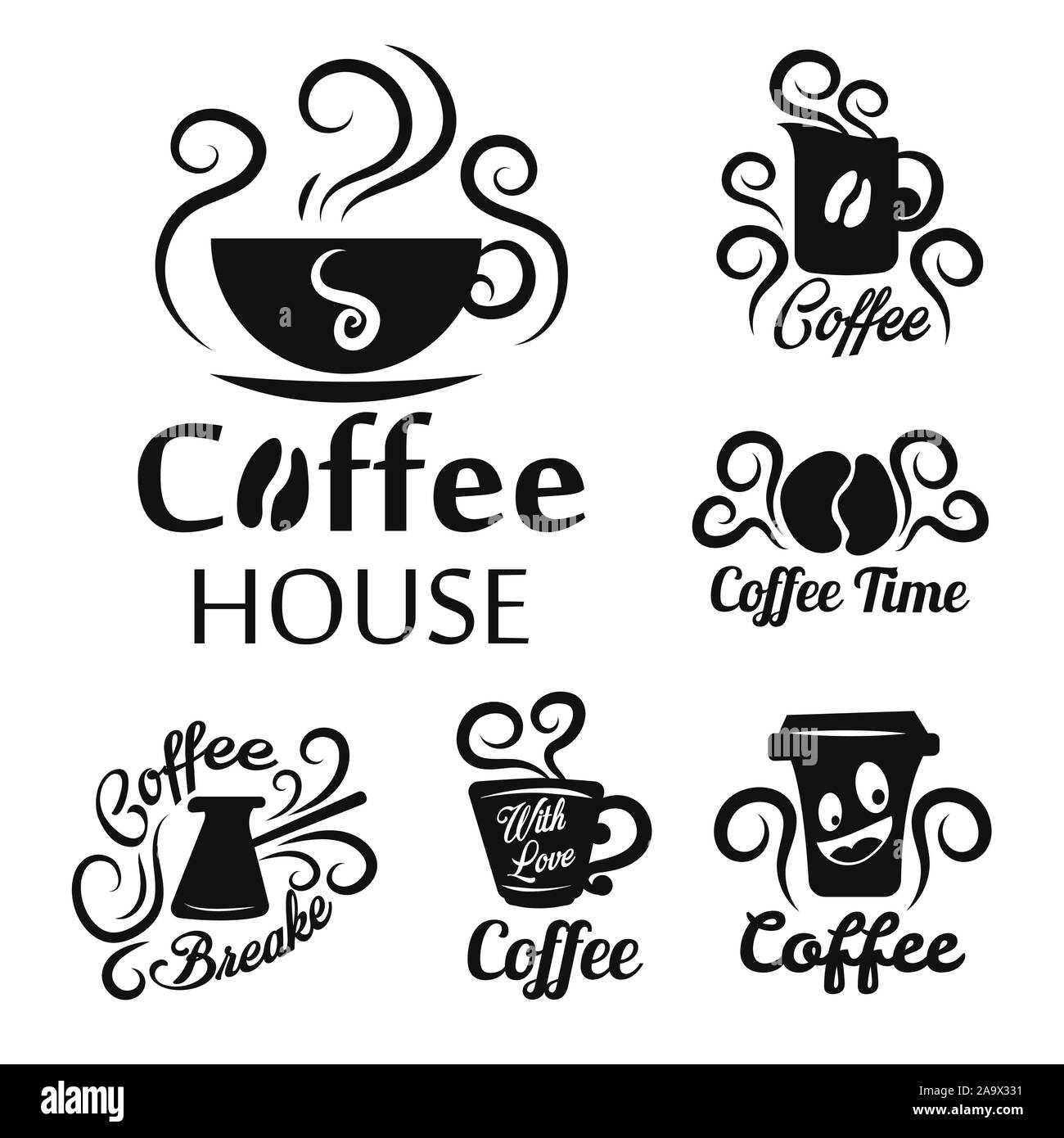 Warm drink icons Cut Out Stock Images & Pictures - Alamy