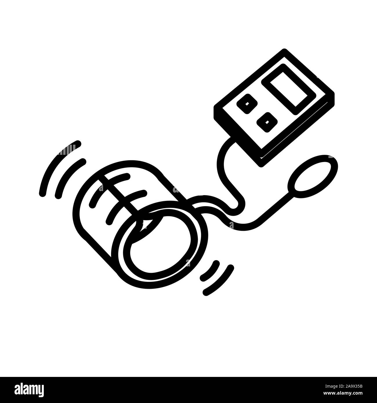 Blood Pressure Cuff Cartoon Black And White