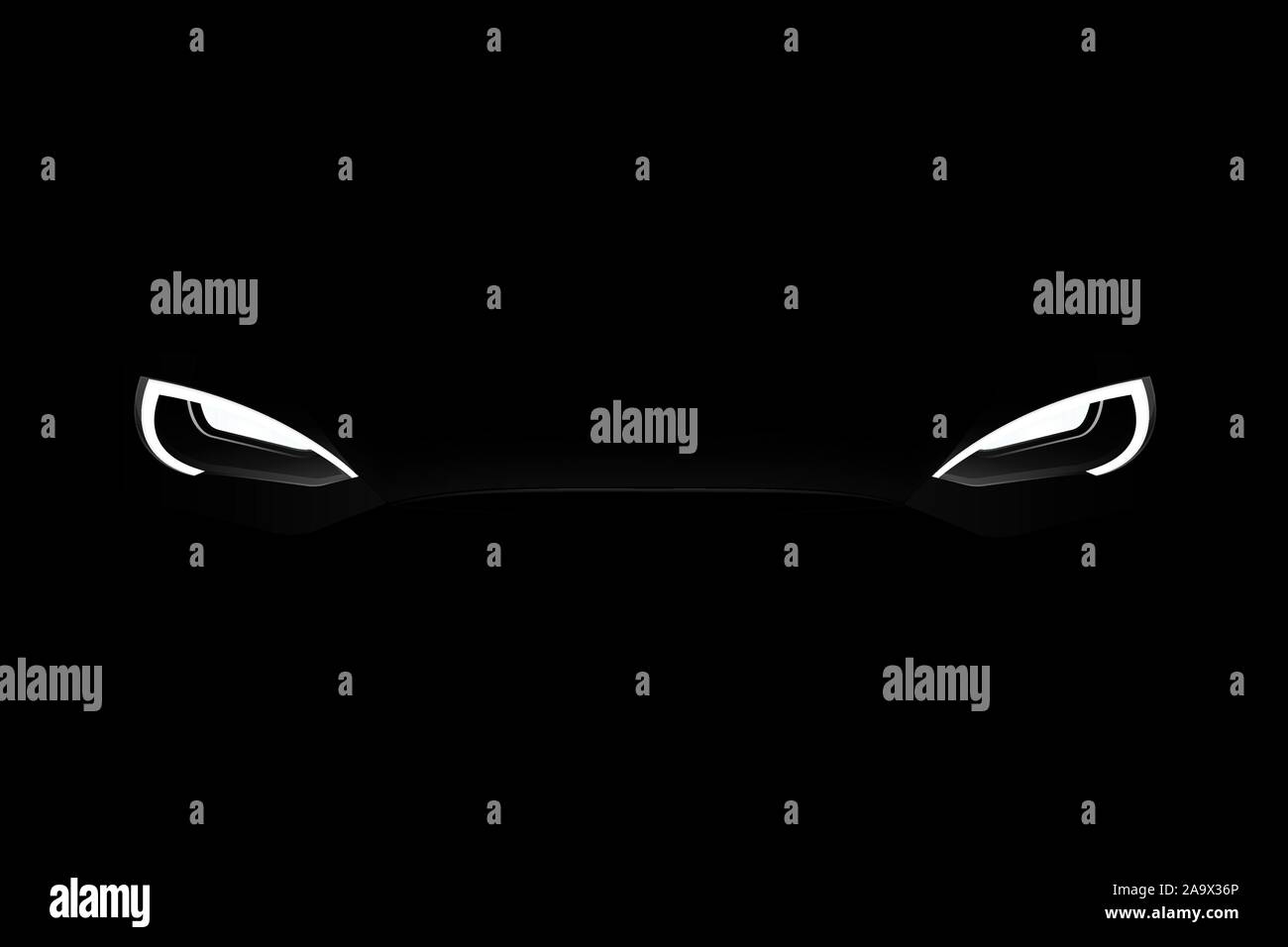 Headlights front lights in Stock Vector Images - Alamy