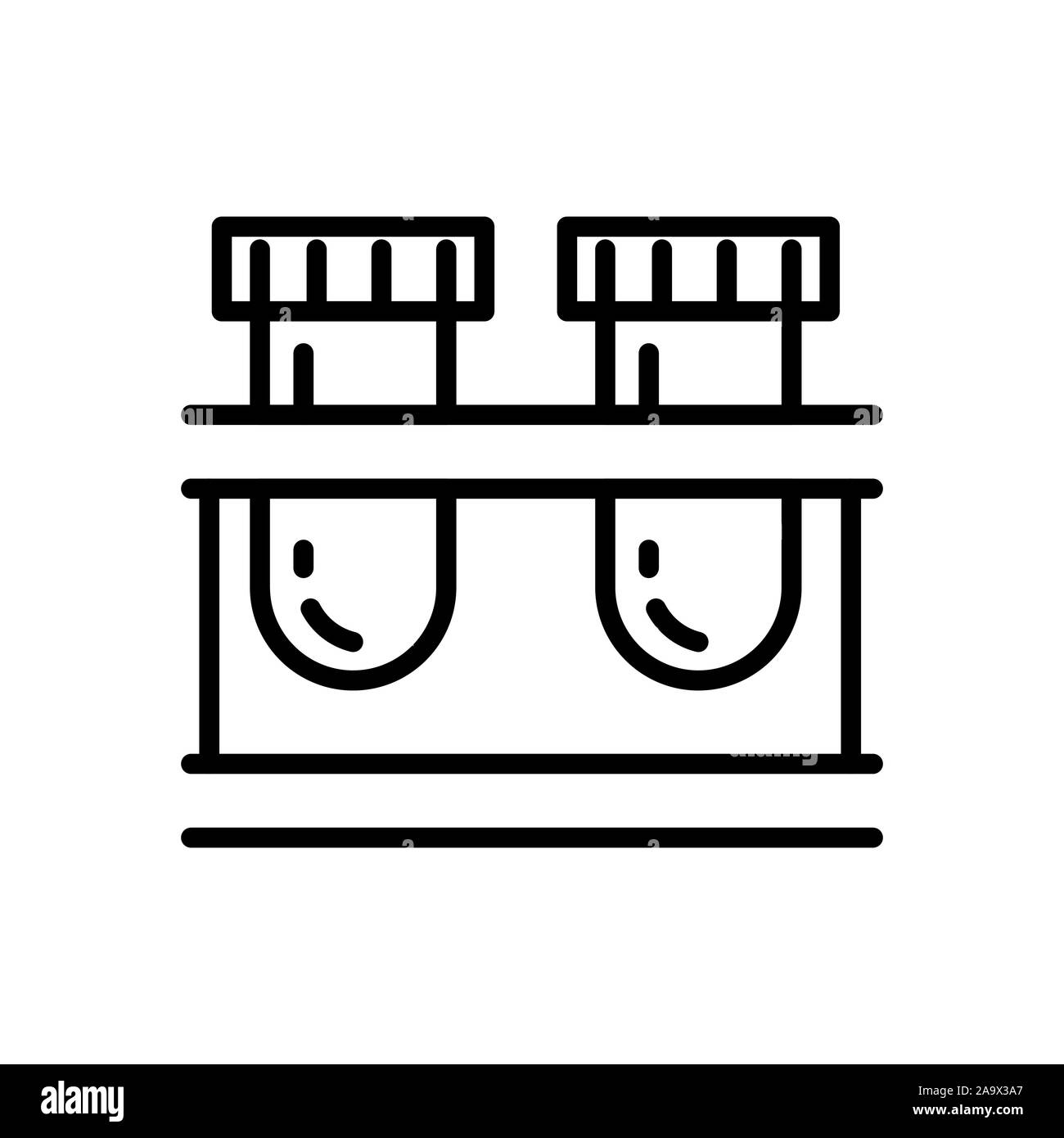 Test tubes outline vector hi-res stock photography and images - Alamy
