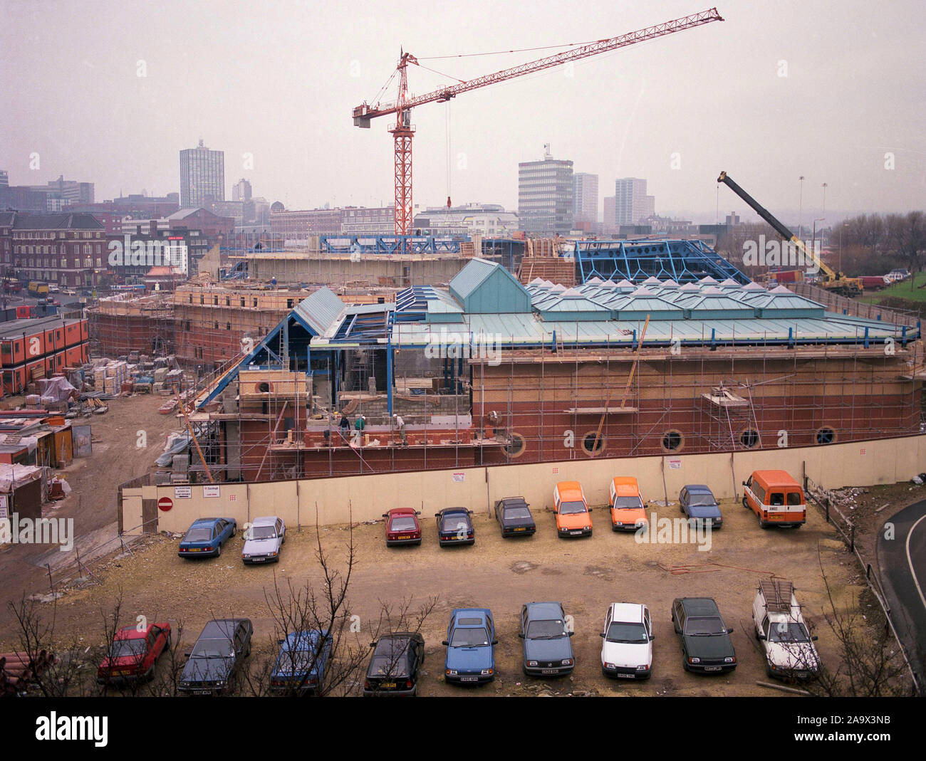 1988 Leeds Playhouse Theatre, under construction, West Yorkshire ...