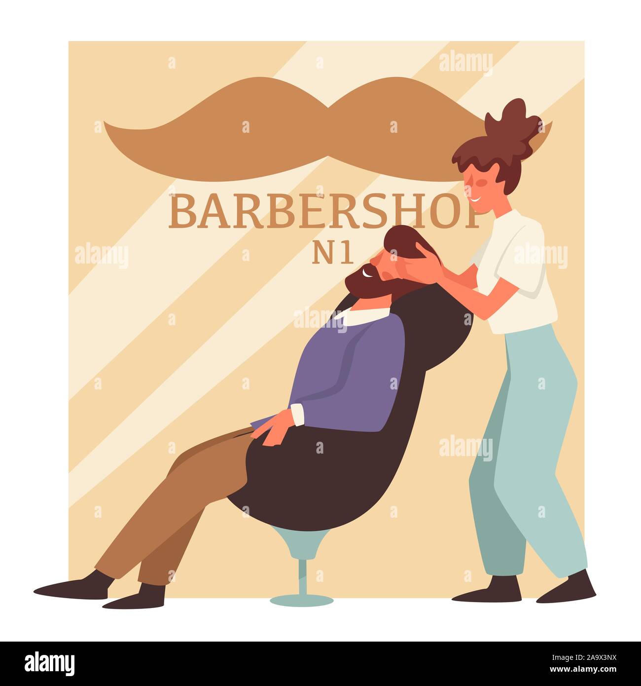 Gentleman style classic in barber shop Stock Vector Images - Alamy