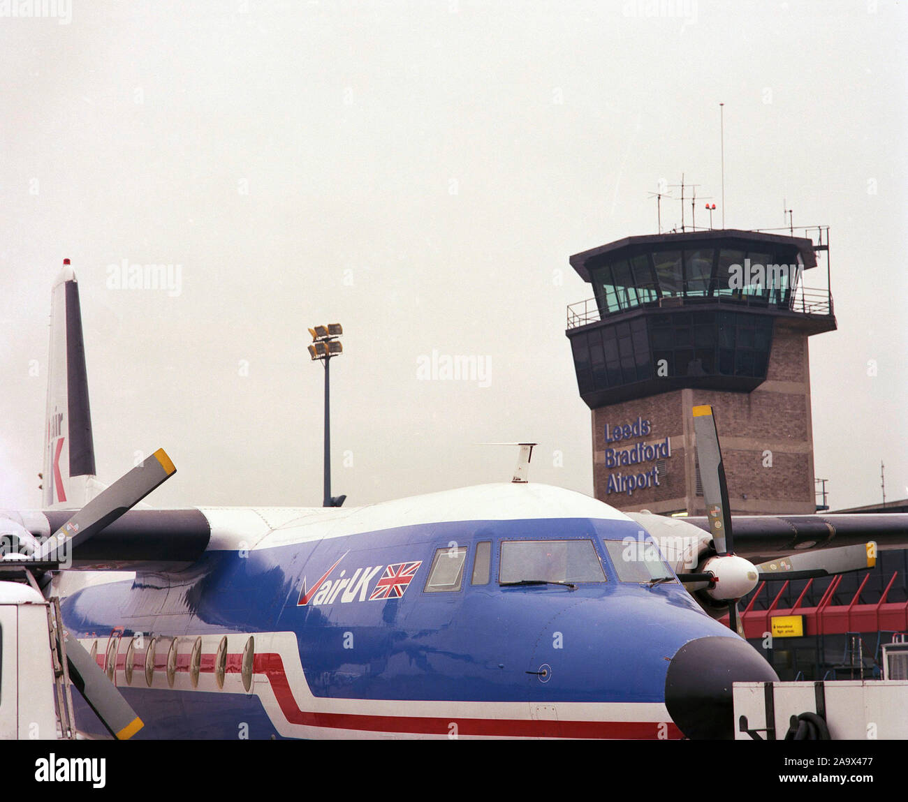 1988 British Midlands aircraft at Yeadon Airport, now Leeds Bradford ...