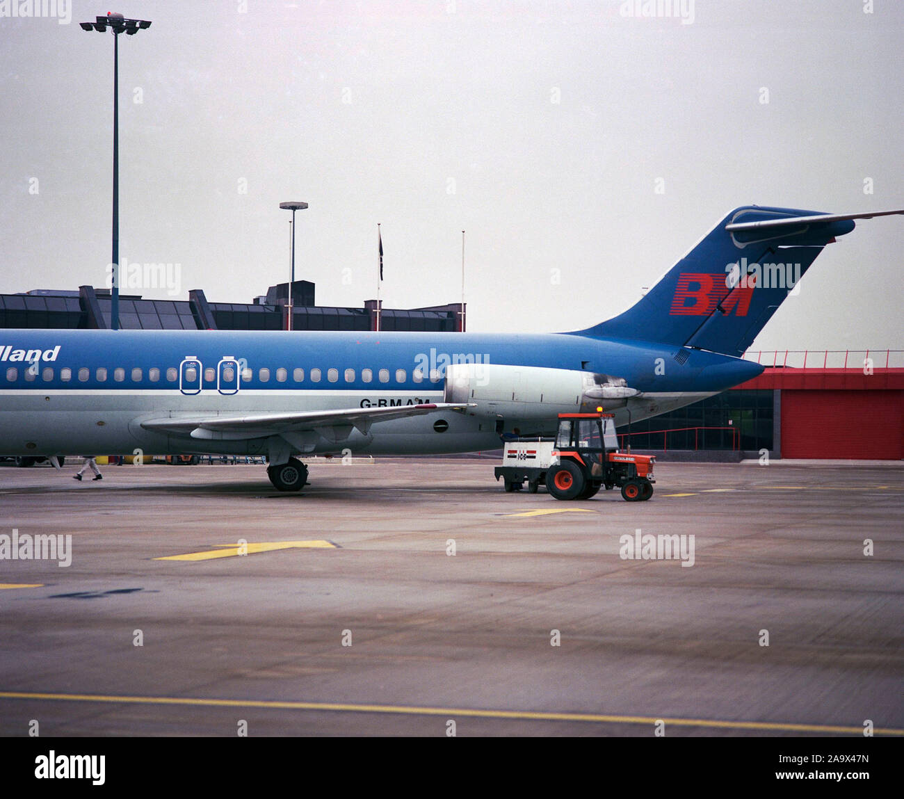 1988 British Midlands aircraft at Yeadon Airport, now Leeds Bradford ...