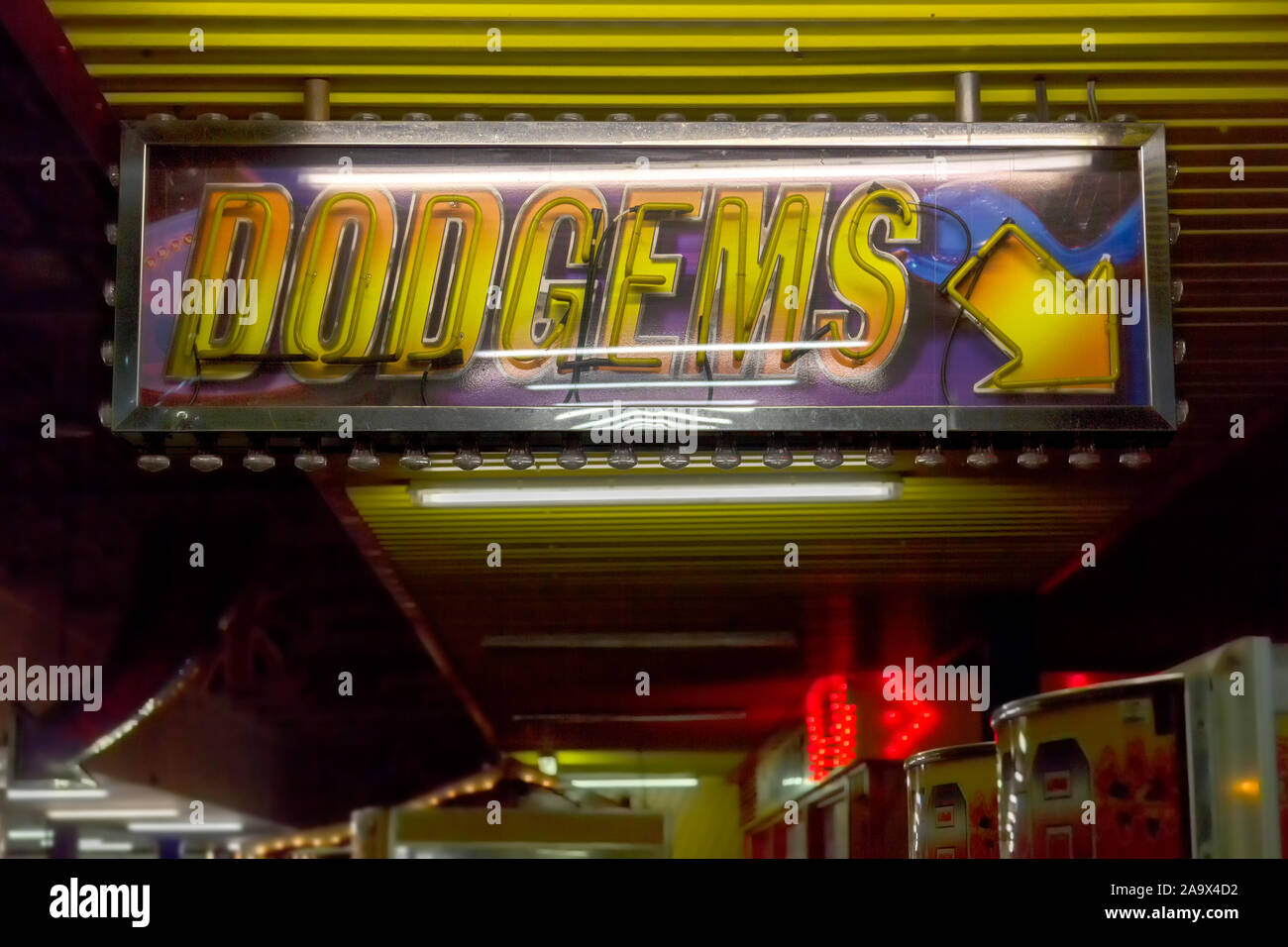Dodgems funfair sign hi-res stock photography and images - Alamy